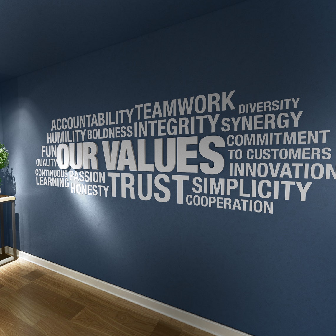 Our Values, Core Values, Office, Motivational, Office, Wall Art, Wall ...