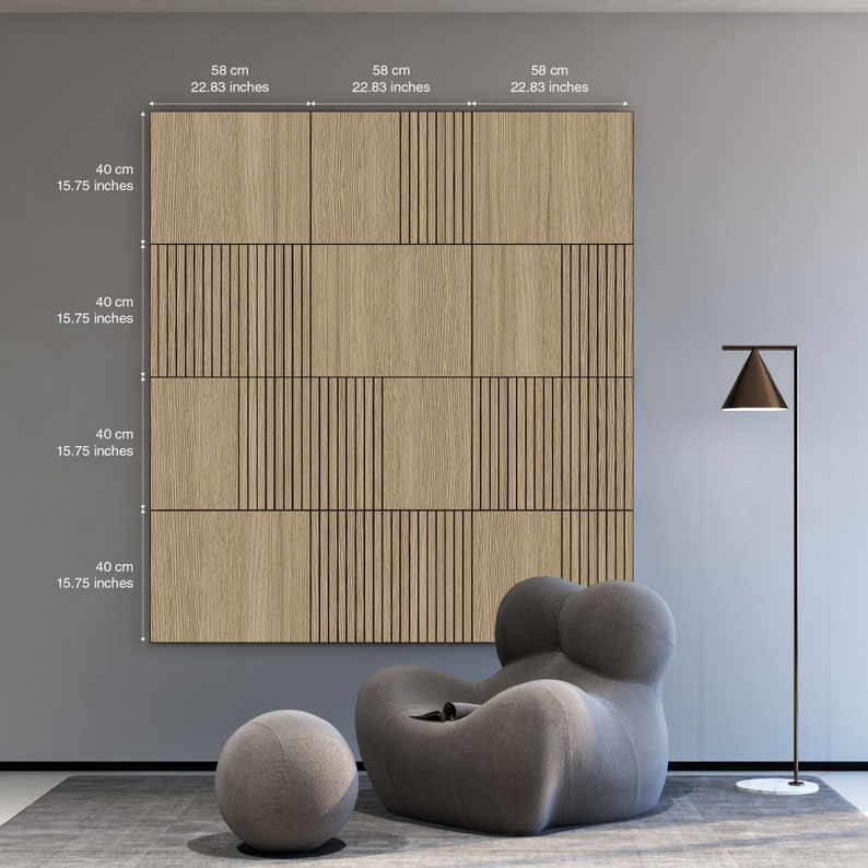 Light Wood Decorative Panels, Wainscot Paneling, Accent Wall Design ...
