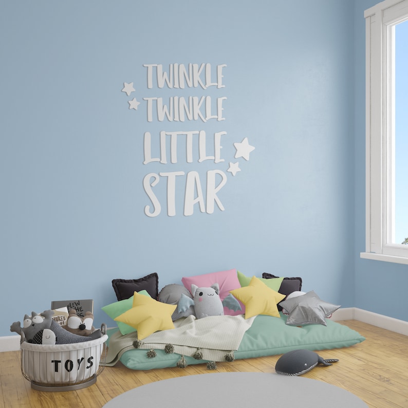Twinkle Twinkle Little Star Wall Art Kids Room Kids | Etsy
