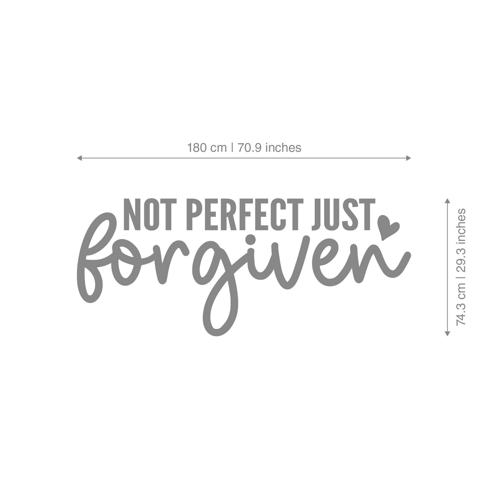 Not Perfect Just Forgiven Sign, Faith Decorative Quotes, Religious Wall ...
