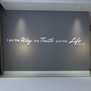 I Am the Way, the Truth and the Life, Religious Wall Sign, Christian ...