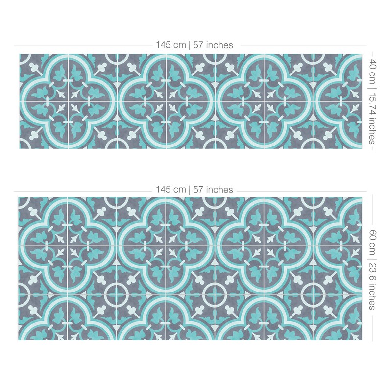 Scandinavian Blue Vinyl Self Adhesive Tiles Kitchen - Etsy