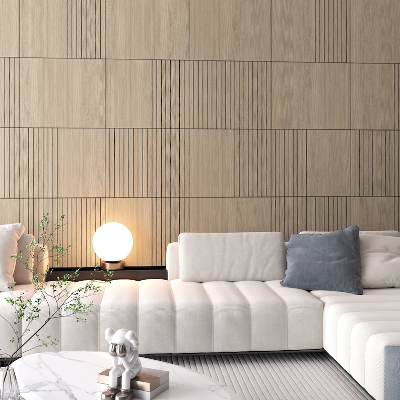 Light Wood Decorative Panels, Wainscot Paneling, Accent Wall Design ...