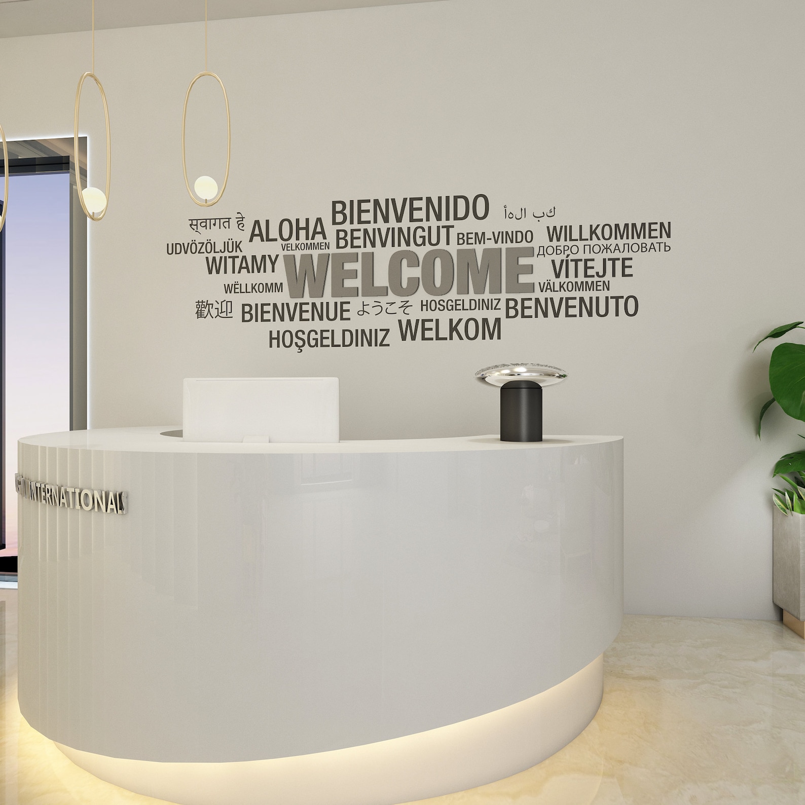 Welcome Sign Multiple Languages Office Decor Lobbies Hotels - Etsy