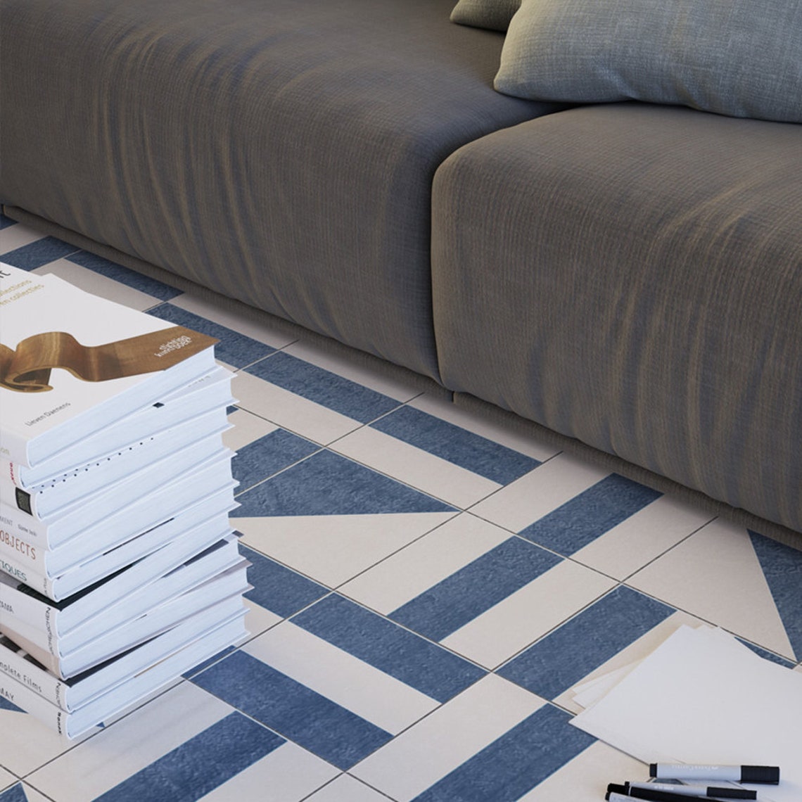 Floor Tile Decals, Flooring, Vinyl Floor, Carrelage Adhésif, Kitchen ...