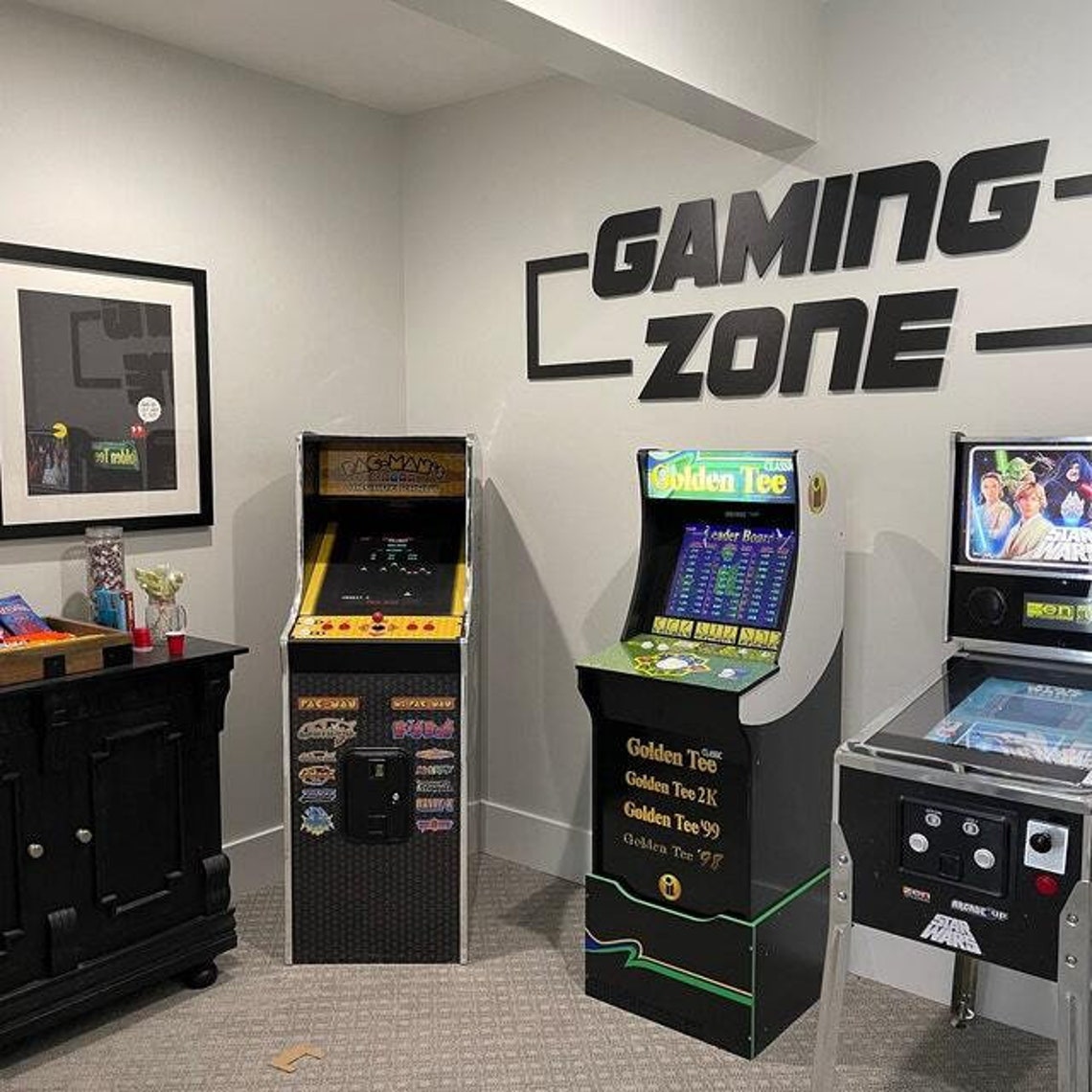 Gaming Zone 3D Wall Decor Video Games Sign Gameroom Sign - Etsy