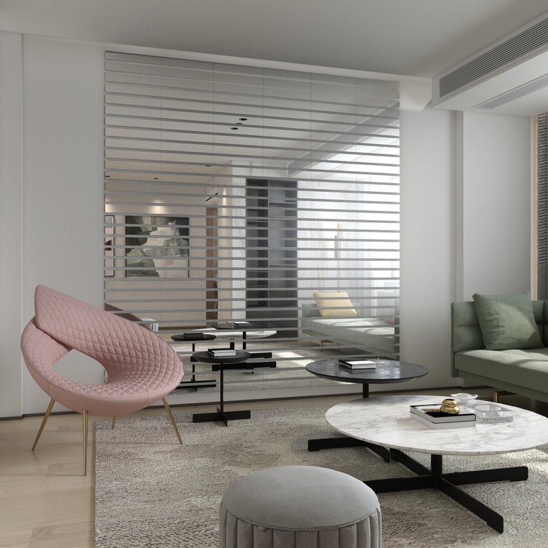 Mirror Stripe 3D Wall Decor Mirror Lines Wall Decor Modern - Etsy