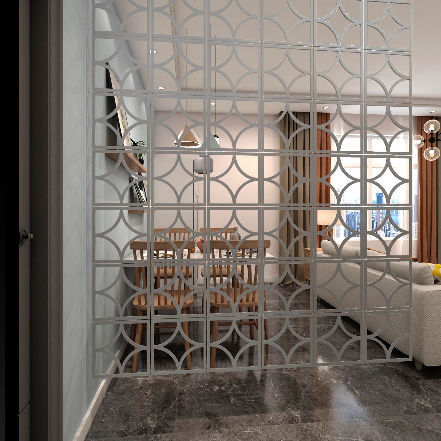 Modern Partitions Panel Screen Hanging Wall Room Privacy | Etsy