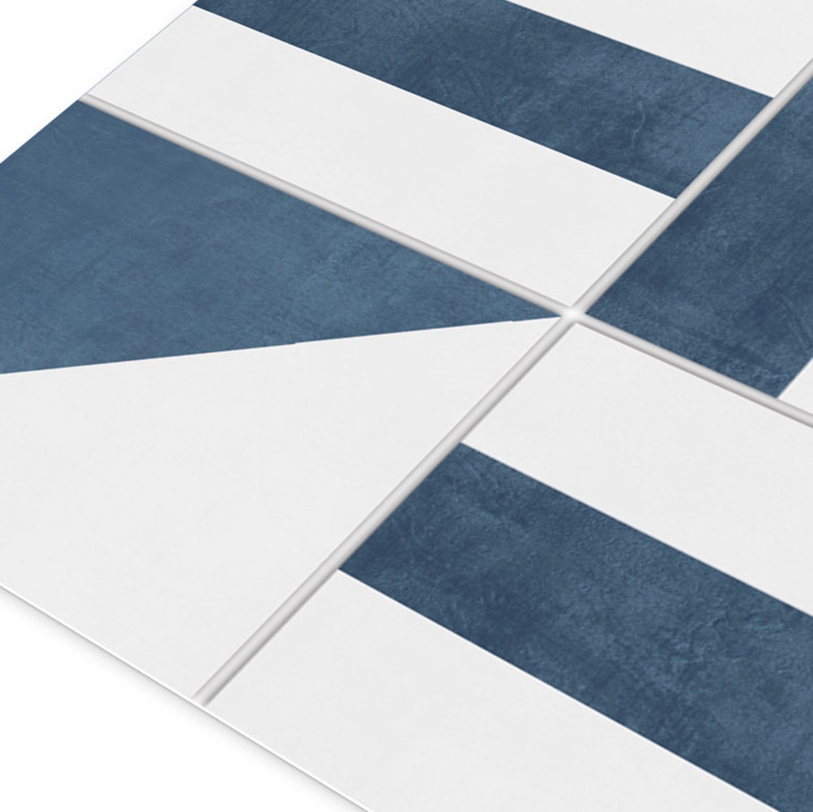 Geometric Blue Backsplash Tiles Kitchen Backsplash Peel and - Etsy