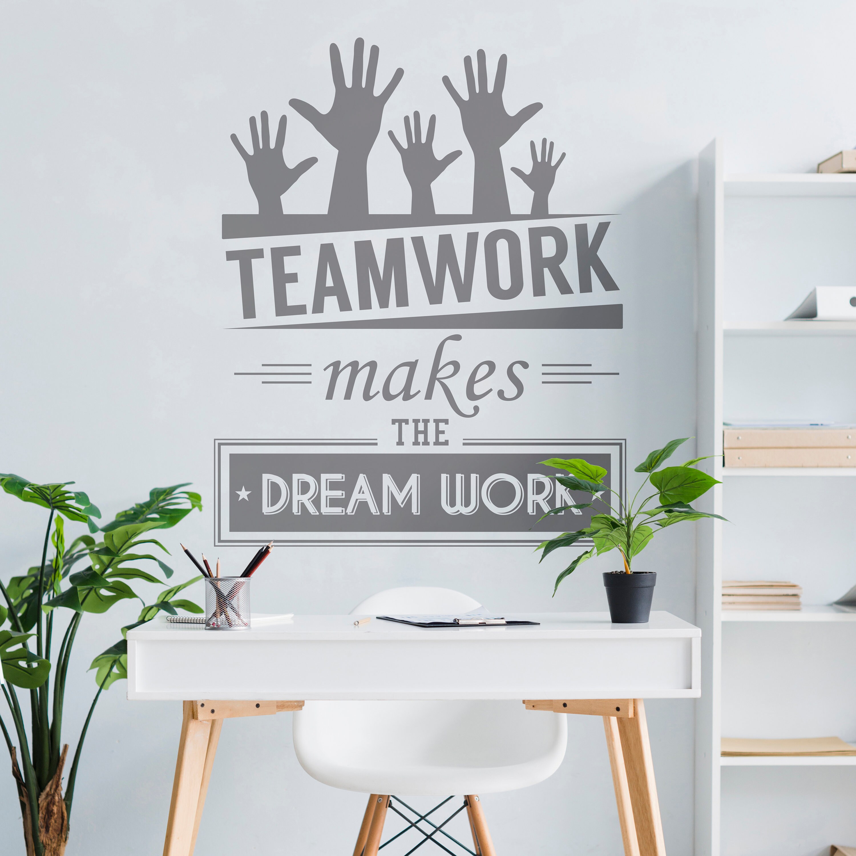 Teamwork Makes the Dream Work Teamwork Office Wall Art | Etsy