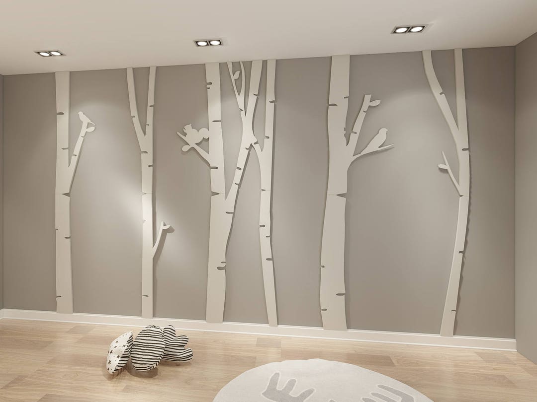Birch Tree - 3D - Birch Tree Art - Birch Tree Wall Art - Birch Tree ...