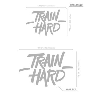 Train Hard, Large Fitness Sign, Gym Wall Art Decor, Gym Design Ideas ...