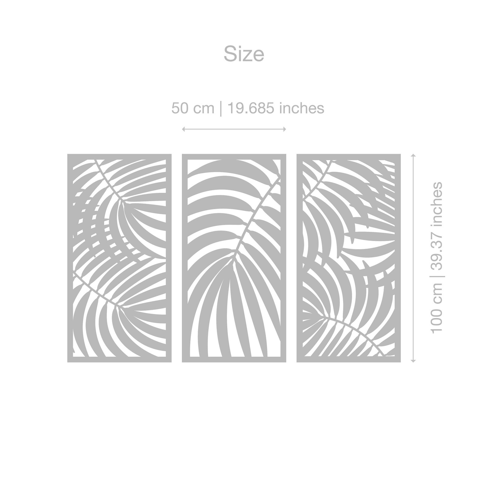 Palm Leaf Wall Panels 3 Pieces Wall Art Palm Leaf Wall | Etsy