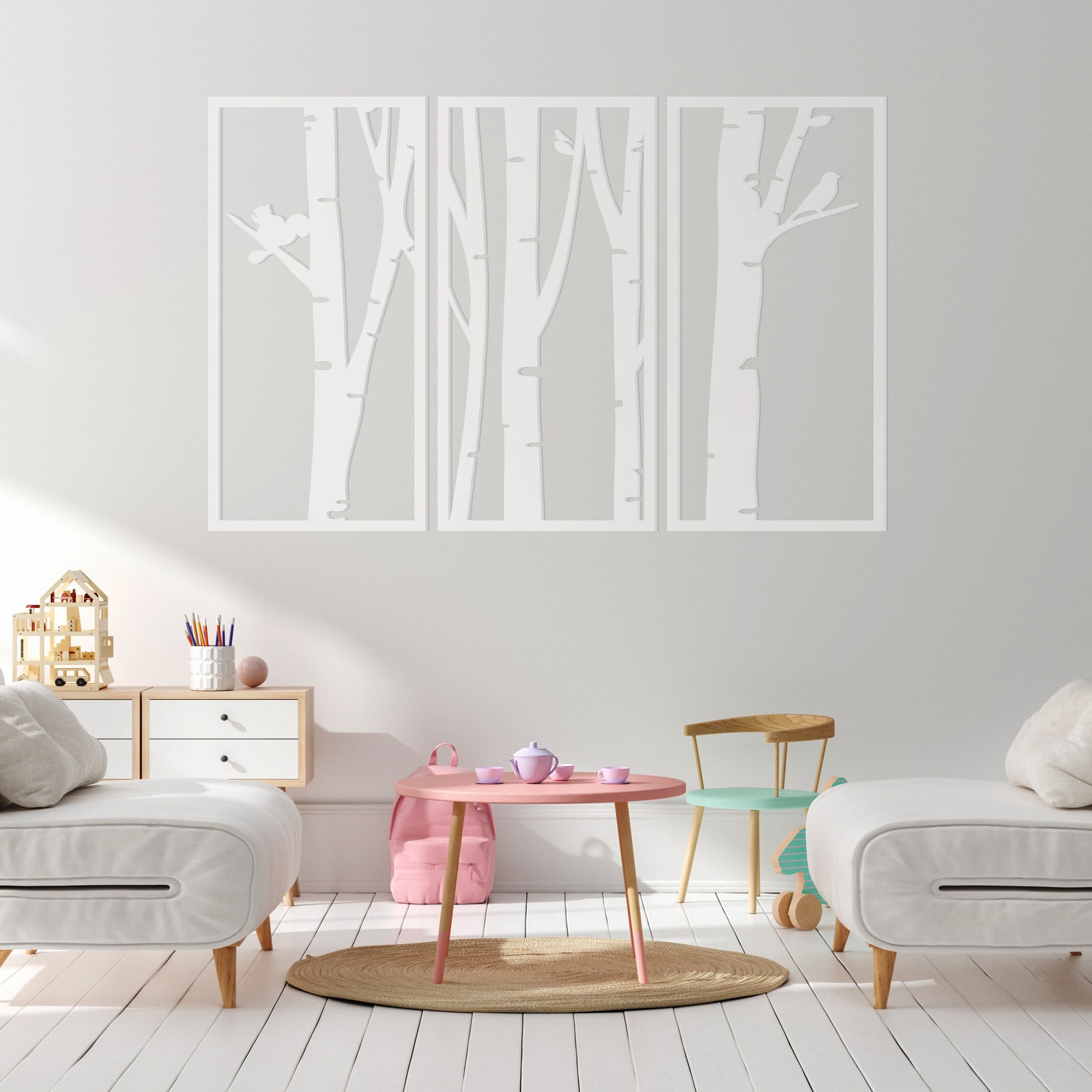 Birch Tree, 3D Tree Wall Art, Birch Tree Branches, Wall Panel, Tree ...