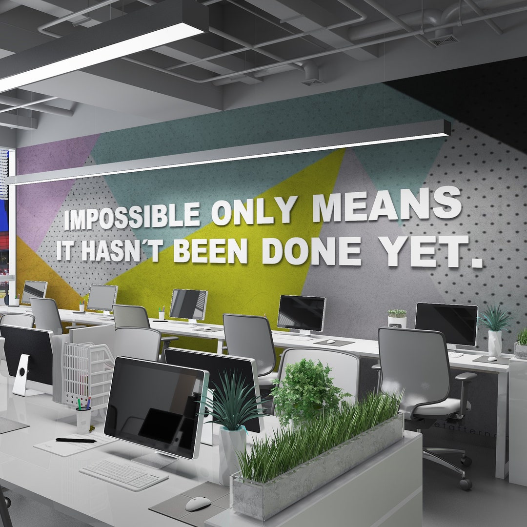 Teamwork Office Quote , 3D Elevated Letters, Teamwork Inspirational ...