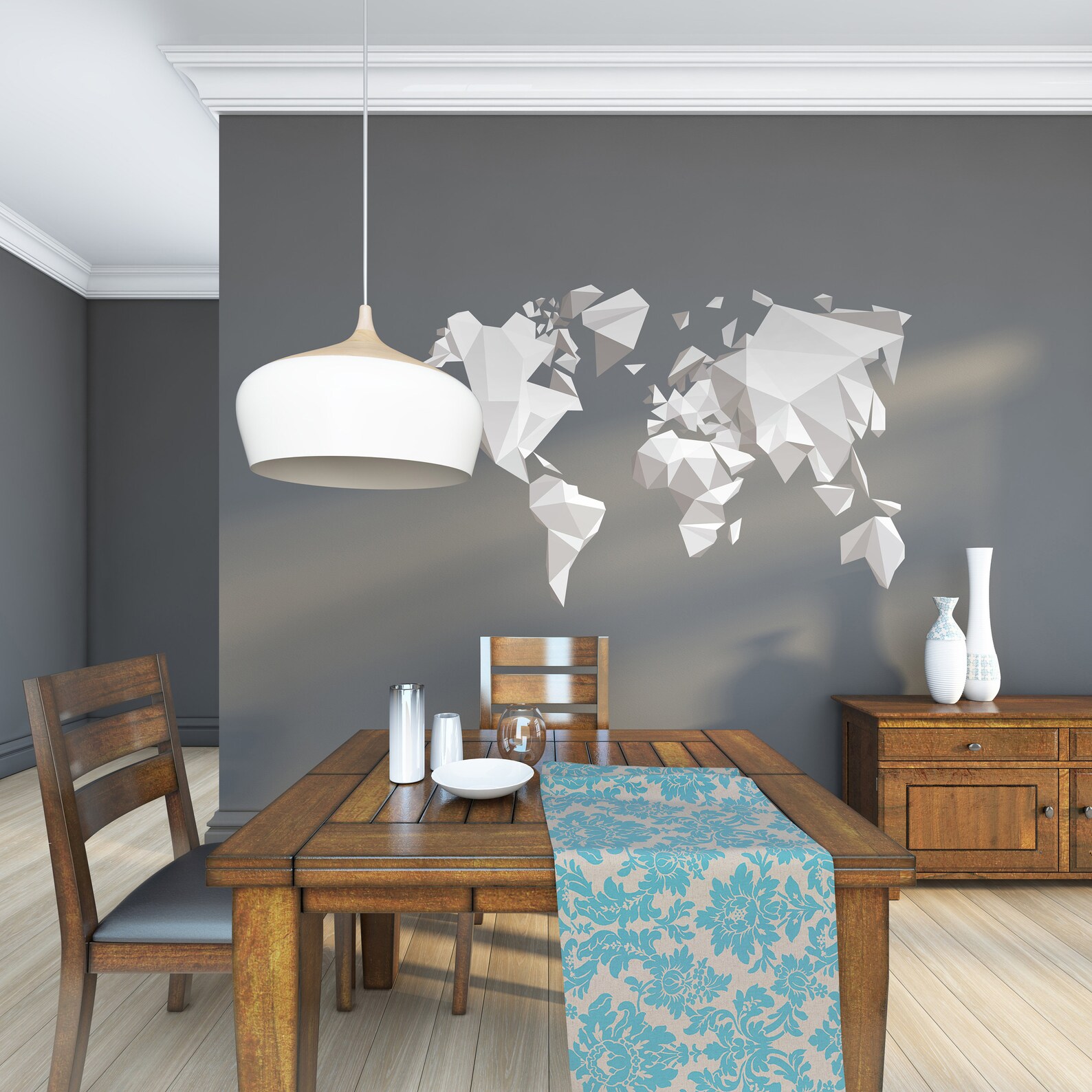 Origami World Map Sticker Origami Decals Origami Stickers - Etsy