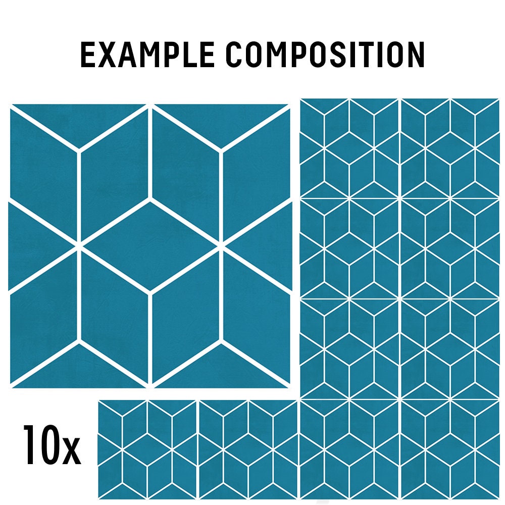 Blue Modern Tile Stickers Mosaic Suitable for Wall and - Etsy UK