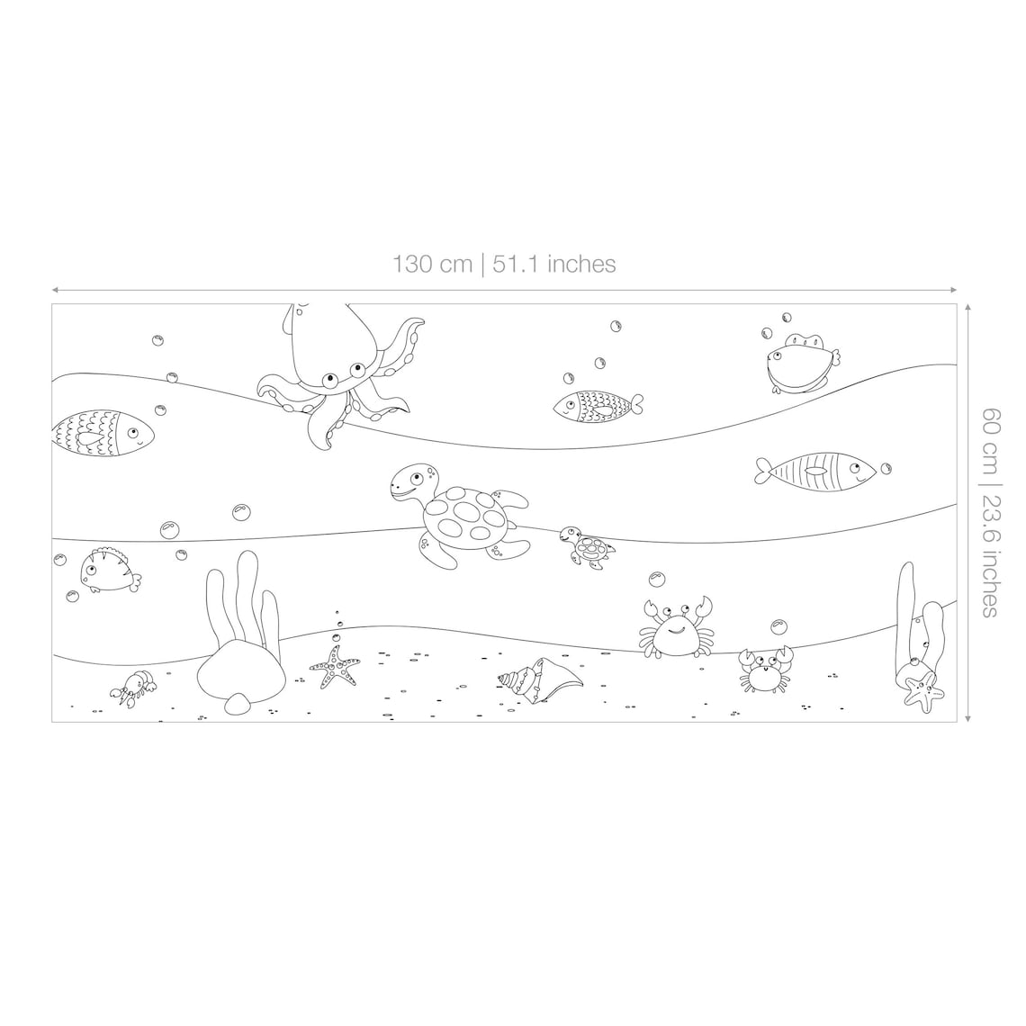 Under the Sea Kids Ocean Coloring on the Wall Poster | Etsy