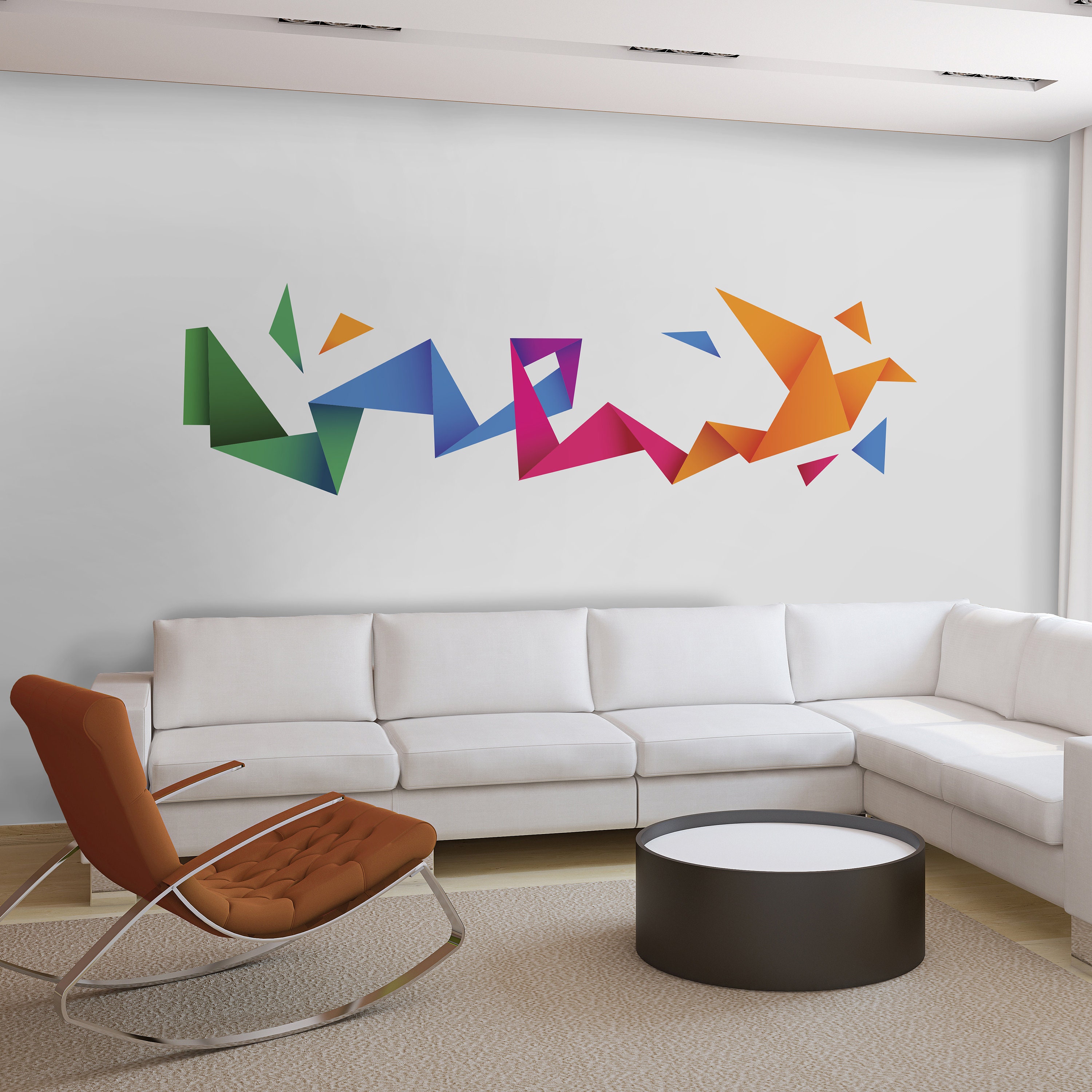 Origami Bird Decal Origami Stickers Origami Decals Wall - Etsy Israel