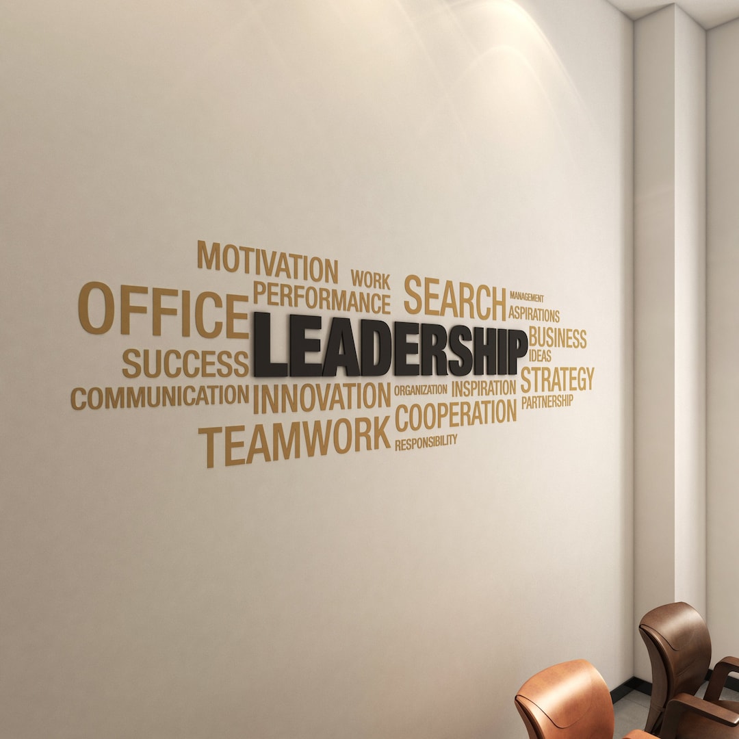 Leadership Sign, Office Decor, Leader Quote Office Vinyl Decor ...