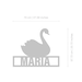 Swan Wall Sign Wall Hanging Custom Name Sign Ballet - Etsy