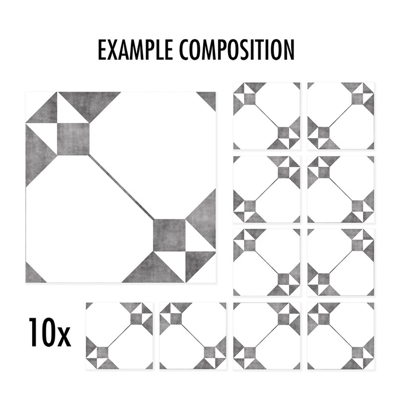 Ceramic Tiles Sticker - Geo Back Splash Temporary Wall Decals ...