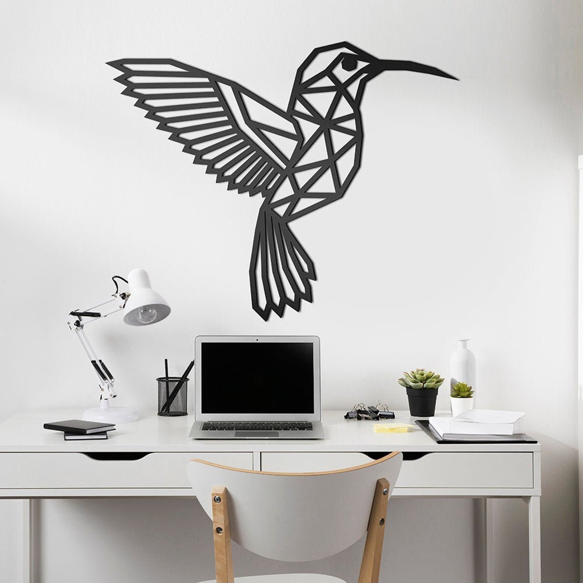 Geometric Hummingbird - Geometric Bird - Geometric 3D Art - Geometric ...