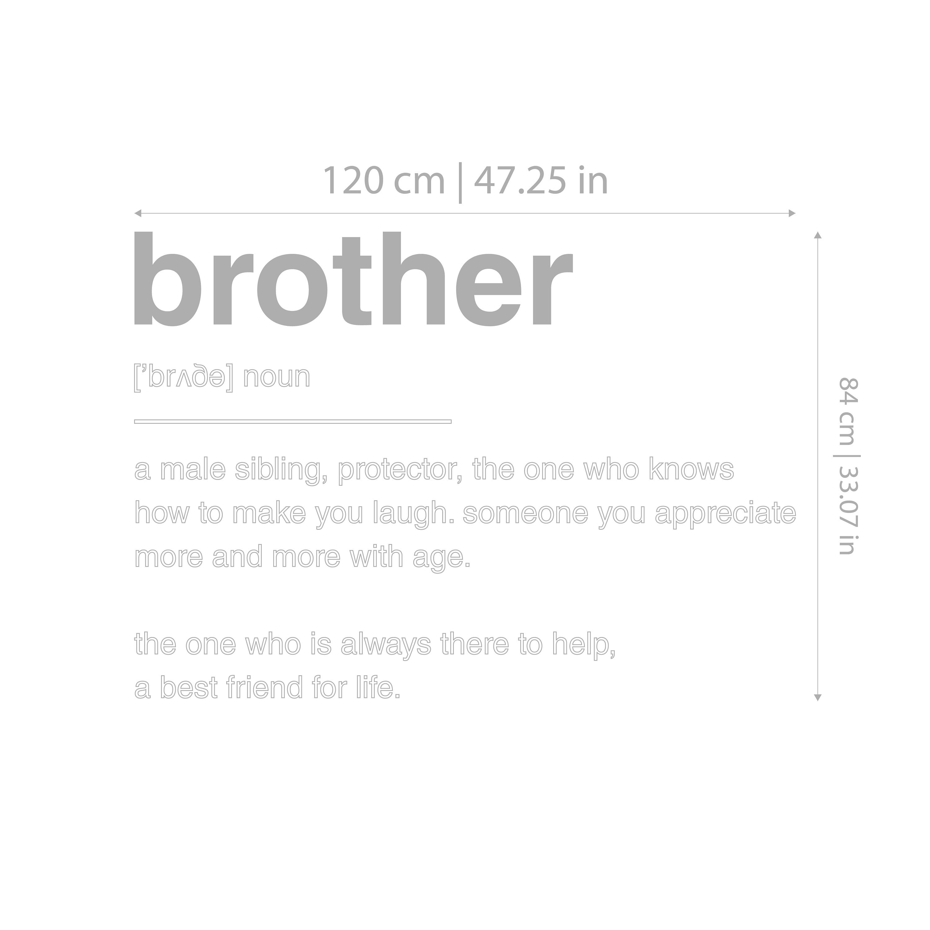 Brother Definition Sign Brother Sign Definition Wall Art - Etsy