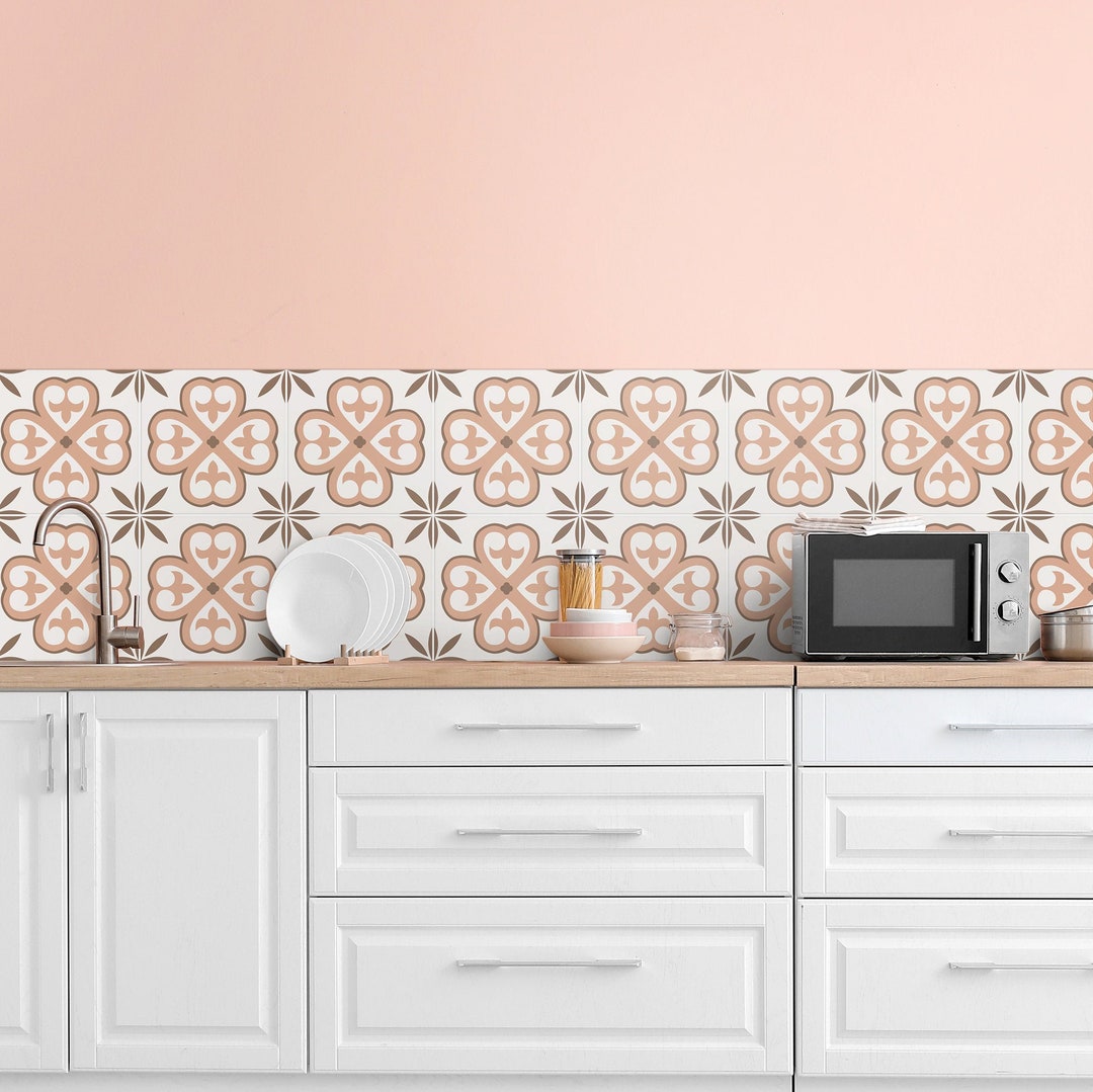 Dublin Flower Pattern Tile Stickers, Azulejo Self Adhesive, Tile ...