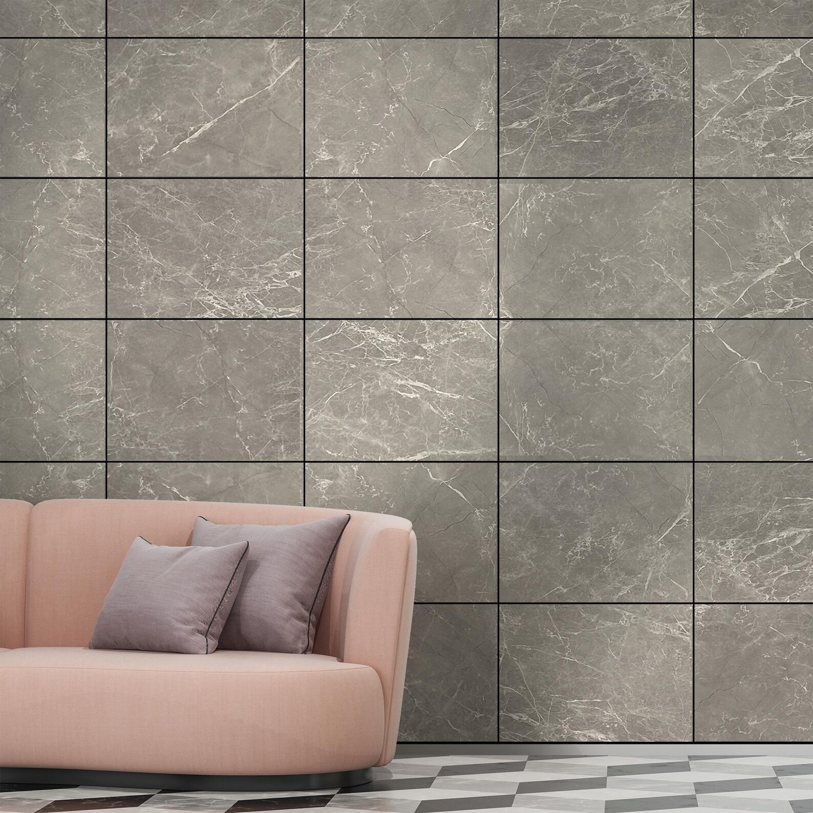 Dark Stone Wall Panels, Modular 3D Wall Panels, Living Room Hallway ...