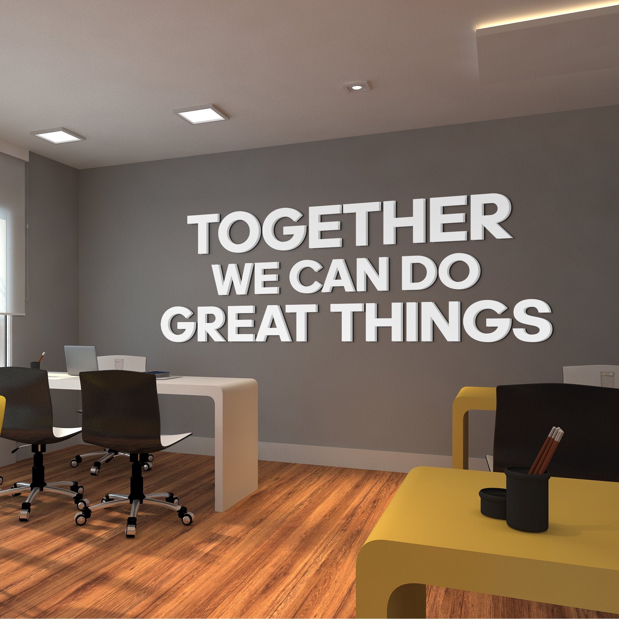 Office Decor Quote / Teamwork Quote / Business Decor Office Quote Sign ...