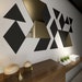 Triangles PVC & Mirror Wall Panels 3D Wall Art Triangle Wall - Etsy