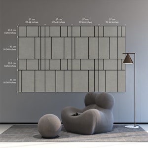 Grey Concrete Decorative Panels, Modular 3D Wall Panels, Living Room ...