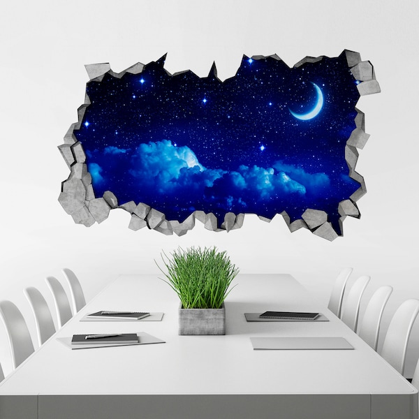 3d Moon Wall Stickers - Etsy