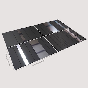 Dark Grey and Silver Mirror Decorative Panels, 3D Wall Panels, Easy ...