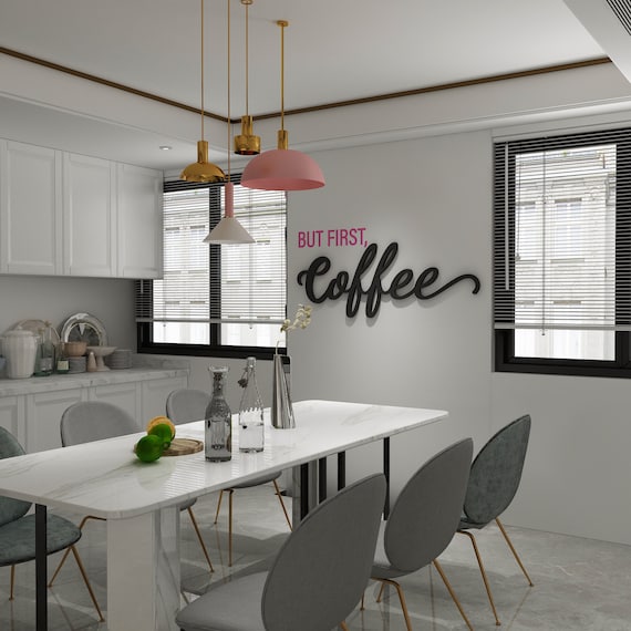But First Coffee Wall Sign Kitchen Wall Decor Kitchen - Etsy