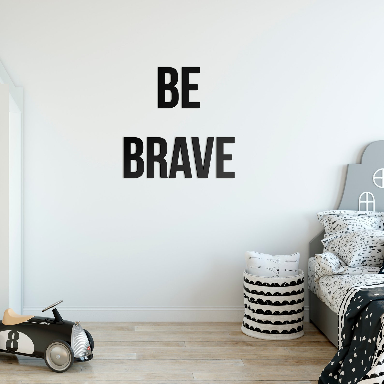 Be Brave Sign Block Letters 3D Letters Quote Art Wall | Etsy
