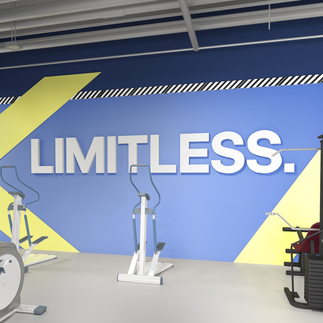 Quotes, Gym Decor, Limitless, Gym Wall Art, Gym, Gym Stickers, Wall ...