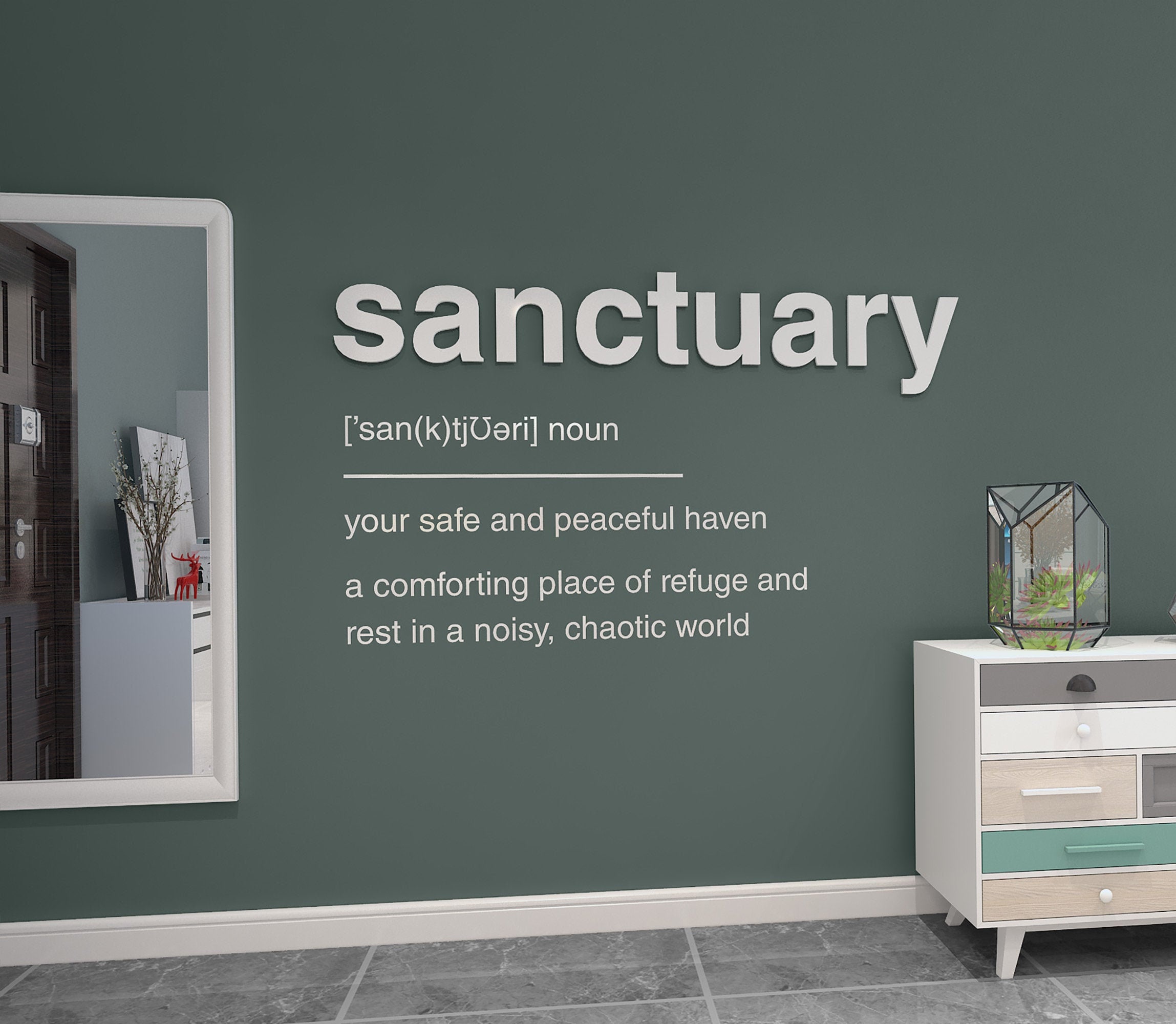 Sanctuary Definition Sign SKU:SADF - Etsy Singapore