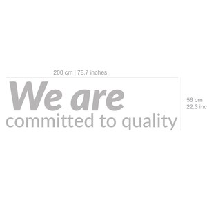 Office Decor Affirmation Quote - We Are Committed to Quality - SKU:EACQ ...
