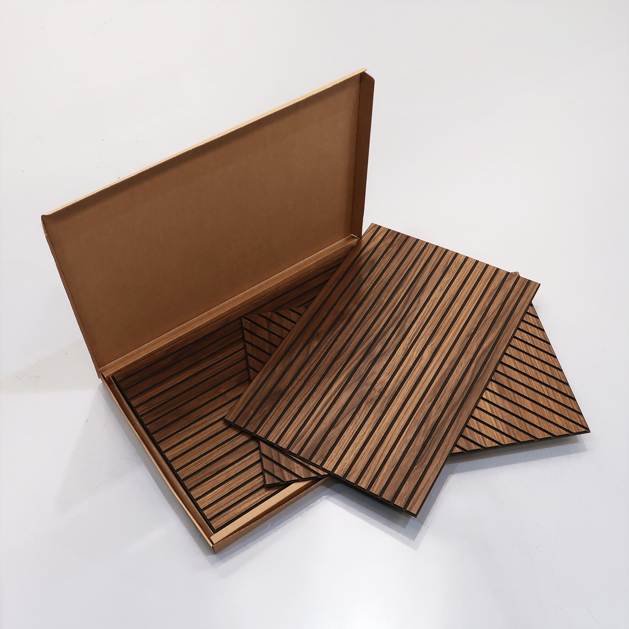 Dark Wood Slat Wall Panel, Accent Wall Panel, Decorative Wall Panels ...