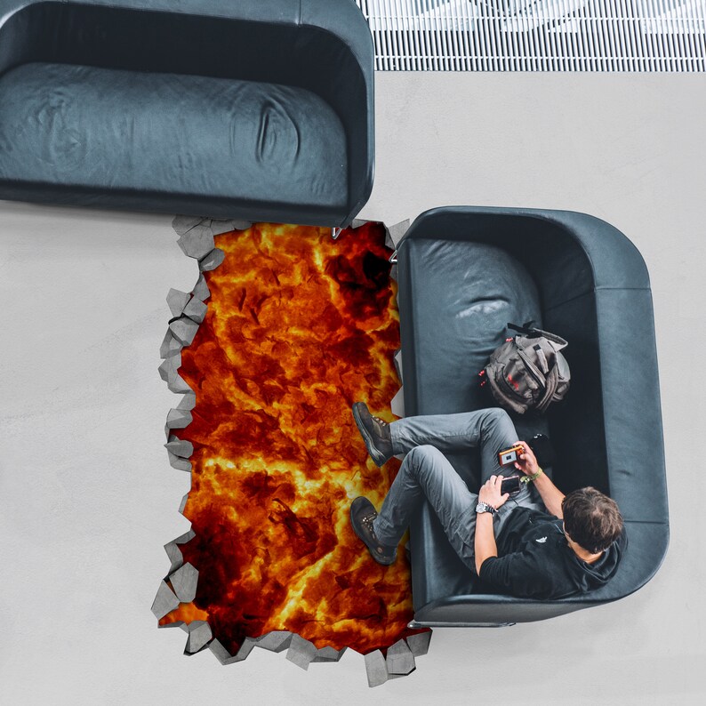 The Floor is Lava Decal 3D Kids Floor Decal 3D 3d Floor - Etsy