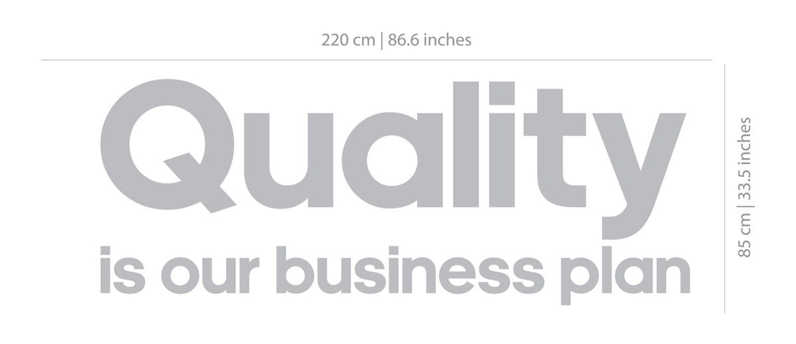 Quality is Our Business Plan, Motivational Wall Art, Home, Motivational ...