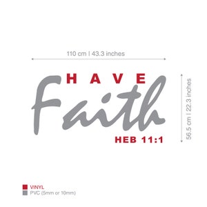 Have Faith, HEB 11 1, Religious Wall Sign, 3D Letters, God Inspiration ...