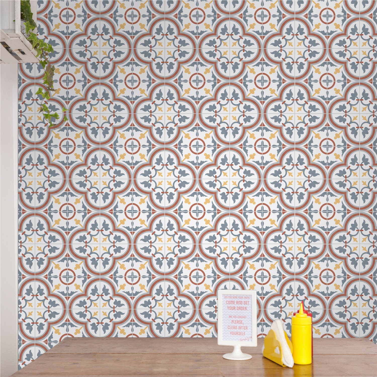 VALENCIA Tile Decal Stencil Alternative Floor or Wall Tile | Etsy