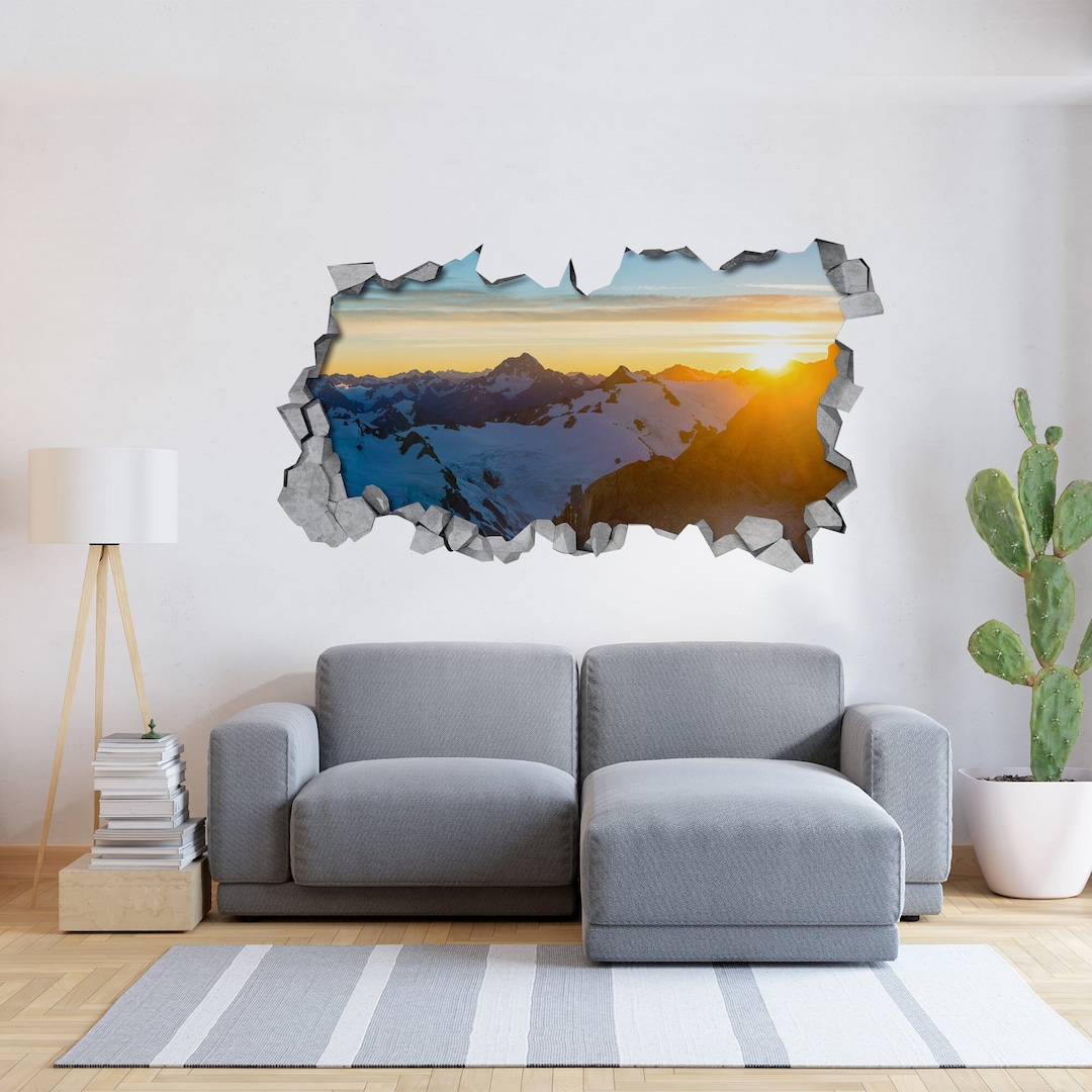 Sunny Mountain - 3d Wall - 3D Wallpaper - 3d Wall Art - 3d Wall ...