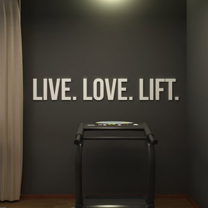 Live, Love, Lift, Gym Wall Art, Training Room Gym Quote, Fitness Wall ...