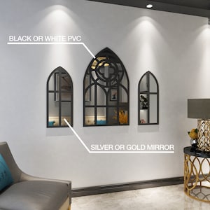 Gothic Medieval Mirrors Arches, Cathedral Style Arch, Gotic Room Wall ...