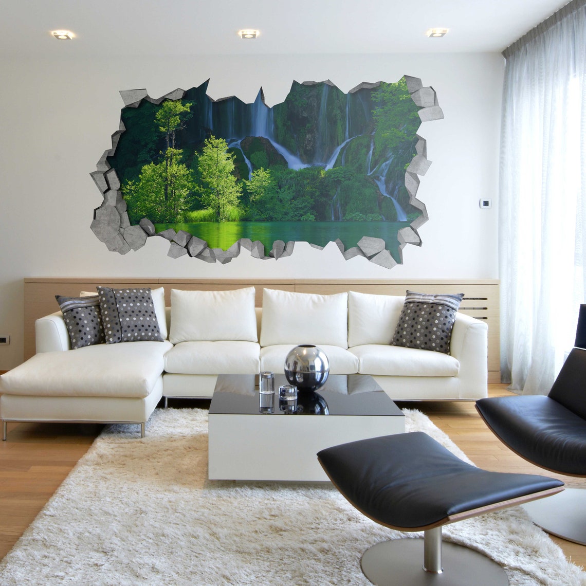 Waterfall Wall Decal 3d Wallpaper 3d Wall Decals 3d - Etsy