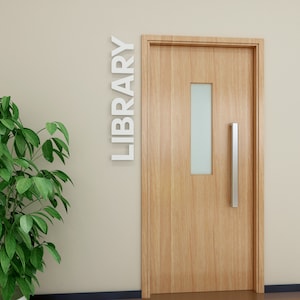 School Wall Signs, Library, Custom Door Sign, Corporate Office ...